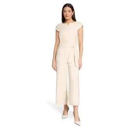 Overall Betty Barclay "Damen mit Eingrifftaschen", Damen, Gr. 48, Normalgr&ouml;&szlig;en, beige, Obermaterial: 86% Polyester, 14% Elasthan, figurumspielend, Rundhals, Overalls Overall, Form