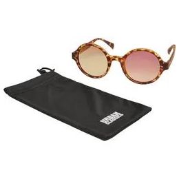 Sonnenbrille Urban Classics "Urban Classics Unisex Sunglasses Retro Funk UC", Damen, braun leo, ros&eacute;, Sonnenbrillen Sonnenbrille