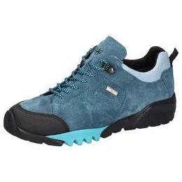 Waldl&auml;ufer Trekkingschuh WALDL&Auml;UFER "H-AMIATA", Damen, Gr. 8 (42), blau, schwarz, Gummi, Textil, Veloursleder, kontrastfarbene Details, Schuhe Trekkingschuh, Freizeitschuh, Halbschuh, Outdoorschuh mit TEX-Ausstattung, H-Weite