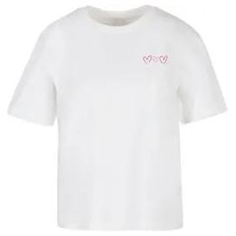 T-Shirt MISS TEE "Miss Tee Ladies Always Trust Your Heart Tee", Damen, Gr. 4XL, wei&szlig;, 100% Baumwolle, bedruckt, oversize, Rundhals, Shirts T-Shirt