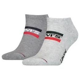 Levi's Sneakersocken LEVI'S "LEVIS LOW CUT SPRTWR LOGO", Herren, Gr. 39-42, grau combo, Baumwollmischung, elastisch, Socken Sneakersocken