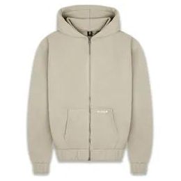 Sweatjacke DROPSIZE "Dropsize Herren Super Heavy Blank Zip-Hoodie", Damen, Gr. S, coconutmilk, 70% Baumwolle, 30% Polyester, unifarben, Sweatjacken Sweatjacke
