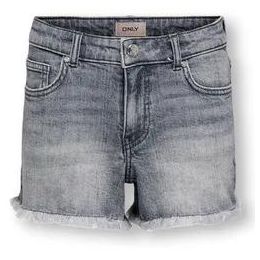 Jeansshorts KIDS Only "KOGROBYN EX VINT DNM SHORTS AZG529 NOOS", M&auml;dchen, Gr. 152, N-Gr, medium grau denim, Denim/Jeans, Obermaterial: 99% Baumwolle, 1% Elasthan, unifarben, regular fit ca. Mitte Oberschenkel, Jeans Jeansshorts