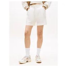 Tommy Hilfiger Shorts TOMMY JEANS "TJW ESSENTIAL LINEN SHORTS", Damen, Gr. XL (42), N-Gr, ecru, Web, Obermaterial: 55% Leinen, 27% Baumwolle, 18% Viskose, unifarben, regular fit kurz, Hosen Shorts, mit angesagtem Paperbag-Bund