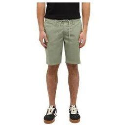 Shorts Mustang "Herren Style Portland Shorts", Herren, Gr. 31, 6332 gr&uuml;n, Web, 98% Baumwolle, 2% Elasthan, unifarben, slim fit, Hosen Shorts