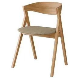 Stuhl HAMMEL FURNITURE "City by Hammel", , eiche natur ge&ouml;lt, eiche natur ge&ouml;lt, beige, B:57cm H:76cm T:50cm, Massivholz, Stoff, St&uuml;hle, Stuhl, Massivholz, gepolsterte Sitzfl&auml;che, versch. Farbvarianten