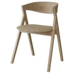 Stuhl HAMMEL FURNITURE "City by Hammel", , wei&szlig; pigmentiert klar lackiert, wei&szlig; pigmentiert klar lackiert, beige, B:57cm H:76cm T:50cm, Massivholz, Stoff, St&uuml;hle, Stuhl, Massivholz, gepolsterte Sitzfl&auml;che, versch. Farbvarianten