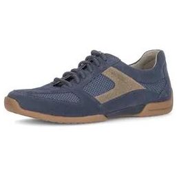Sneaker PIUS Gabor, Herren, Gr. 11 (46), dunkelblau, braun, Mesh, Veloursleder, Schuhe Sneaker, Freizeitschuh, Halbschuh, Schn&uuml;rschuh mit Kontrastbesatz, G-Weite