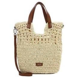 Shopper SURI FREY "Shopper SFY Marley", Damen, Gr. B/H/T: 42cm x 40cm x 14cm 0, beige (beige 400), Papierstroh, Taschen Shopper