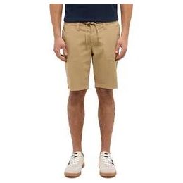 Shorts Mustang "Herren Style Portland Shorts", Herren, Gr. 34, 3378 beige, Web, 98% Baumwolle, 2% Elasthan, unifarben, slim fit, Hosen Shorts