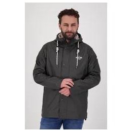 Regenjacke DEPROC ACTIVE "NEPPERMIN MEN", Herren, Gr. XXXL (58), anthra, 100% Polyester, normal, mit Druckkn&ouml;pfen, Jacken Regenjacke, auch in Gro&szlig;en Gr&ouml;&szlig;en erh&auml;ltlich