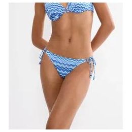 Bikini-Hose Triumph "Mix & Match Summer Brazilian pt", Damen, Gr. 36, N-Gr, blau, light combination, Microfaser, Obermaterial: 77% Polyamid, 23% Elasthan, Badehosen Bikini-Hose, verspielt und farbenfroh