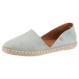 Espadrille VERBENAS, Damen, Gr. 35, himmelblau, Veloursleder, unifarben, Schuhe Espadrille, Strandschuh, Sommerschuh, Loafer aus Veloursleder