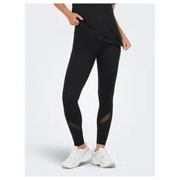 Funktionstights Only Play "ONPRYA-3-POSH HW PCK TIGHTS NOOS", Damen, Gr. L, N-Gr, schwarz, Jersey, Obermaterial: 75% Nylon, 25% Elasthan, unifarben, slim fit kn&ouml;chellang, Hosen