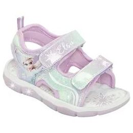 Sandale Disney "FROZEN", M&auml;dchen, Gr. 25, lila, Synthetik, Schuhe Sandale, mit cooler Blinkfunktion