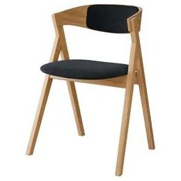 Stuhl HAMMEL FURNITURE "City by Hammel", , eiche natur ge&ouml;lt, eiche natur ge&ouml;lt, dunkelgrau, B:57cm H:76cm T:50cm, Massivholz, Stoff, St&uuml;hle, Stuhl, Massivholz, gepolsterte Sitz- & R&uuml;ckenlehne, versch. Farbvarianten