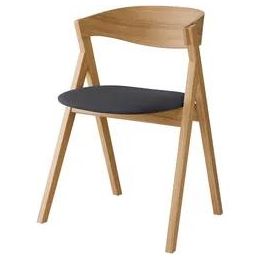 Stuhl HAMMEL FURNITURE "City by Hammel", , eiche natur ge&ouml;lt, eiche natur ge&ouml;lt, grau, B:57cm H:76cm T:50cm, Massivholz, Stoff, St&uuml;hle, Stuhl, Massivholz, gepolsterte Sitzfl&auml;che, versch. Farbvarianten