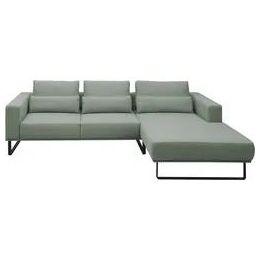 Ecksofa Musterring "JustB PM100", mint, B:292cm H:88cm T:185cm, 100% Polyester, Sofas, Ecksofa, Mit schwarzen Metallkufen und 292 cm Breite - 6 Farben w&auml;hlbar