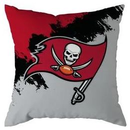 Dekokissen GREAT BRANDING "Great Branding Kissen Tampa Bay Buccaneers "Brush" 50x50cm", Gr. 1 Stk., mehrfarbig, 100% Polyester, Dekokissen_Sitzkissen_Kissenh&uuml;llen