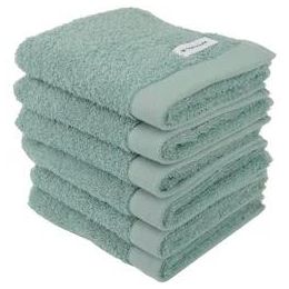 G&auml;stehandtuch Tom Tailor "G&auml;stetuch Color Bath Guest Towel 6er Pack" Gr. S, gr&uuml;n, B:30cm, Obermaterial: 100% Baumwolle CO., Handt&uuml;cher
