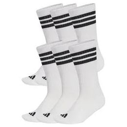 Kurzsocken Adidas ORIGINALS "Socken 3-Stripes Essentials Cushioned Crew 6er Pack", Herren, Gr. 40-42, wei&szlig;, Obermaterial: 59% Baumwolle CO. 37% Polyester PES. 3% Elasthan EL. 1% Polyamid PA., Socken