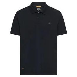Poloshirt Camel Active, Herren, Gr. 3XL, schwarz navy, Jersey, Obermaterial: 95% Baumwolle, 5% Elasthan, unifarben, normal h&uuml;ftbedeckend, Rundhals, B&uuml;ndchen, Shirts, kurzarm, mit Logo-Stickerei