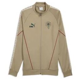 Sweatjacke Puma "Marokko KING Anthem Trainingsjacke Herren", Herren, Gr. L, oak branch schwarz myrtle beige gr&uuml;n, Obermaterial: 37% Baumwolle, 63% Polyester. Taschenfutter: 100% Polyester. Rippe: 7% Elasthan, 93% Polyester. Besatz: 100% Polyester, Sweatjacken Sweatjacke