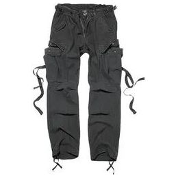 Cargohose BRANDIT "Brandit Damen Ladies M-65 Cargo Pants", Damen, Gr. 31, Normalgr&ouml;&szlig;en, schwarz, 100% Baumwolle, unifarben, loose fit, Hosen Cargohose