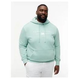 Tommy Hilfiger Big & Tall Hoodie "BT-BRAND L0VE TR MONO STOCK", Herren, Gr. 4XL, crushed mint, Sweatware, Obermaterial: 100% Baumwolle, TOMMY HILFIGER BIG & TALL, regular fit normal, Rippb&uuml;ndchen, Sweatshirts Hoodie, Gro&szlig;e Gr&ouml;&szlig;en, normale Passform