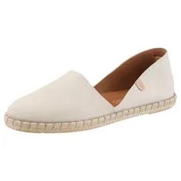 Espadrille VERBENAS, Damen, Gr. 37, wei&szlig;, Veloursleder, unifarben, Schuhe Espadrille, Strandschuh, Sommerschuh, Loafer aus Veloursleder