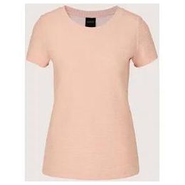 Madeleine Mode Kurzarmshirt MADELEINE "Shirt Elegantes Basic-Shirt, Kreppqualit&auml;t", Damen, Gr. 40, rosa (puderros&eacute;), Obermaterial: 72% Baumwolle CO. 24% Polyester PES. 4% Elasthan EL., Modern, gerade, Shirts, Kreppgewebe