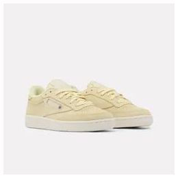 Trainingsschuh Reebok CLASSIC "CLUB C 85", Damen, Gr. 37,5, chalk, rawgelb, simplebiege, Leder, Schuhe