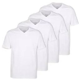 T-Shirt Ceceba "T-Shirt 4er Pack", Herren, Gr. 8XL, wei&szlig;, Obermaterial: 95% Baumwolle CO. 5% Elasthan EL., Shirts T-Shirt
