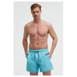Badeshorts CAMP DAVID, Herren, Gr. S, Normalgr&ouml;&szlig;en, aqua, Polyamid, Badehosen Badeshorts, mit Einschubtaschen & einer Ges&auml;&szlig;tasche