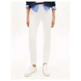 Tommy Hilfiger Slim-fit-Jeans TOMMY JEANS "MR SLIM", Damen, Gr. 32, L&auml;nge 28, denim wei&szlig;, Denim/Jeans, Obermaterial: 99% Baumwolle, 1% Elasthan, unifarben, slim fit lang, Jeans Slim-fit-Jeans, Mid Rise, 5-Pocket-Style