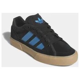 Sneaker Adidas ORIGINALS "COURT TNS PREMIERE", Gr. 39, core schwarz, lucid ray blau, gum4, Leder, Synthetik, Schuhe Sneaker