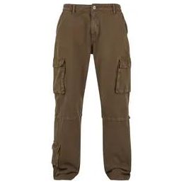 Cargohose DEF "DEF Herren DEF Pocket Cargopant", Damen, Gr. W32, Normalgr&ouml;&szlig;en, braun, 98% Baumwolle, 2% Elasthan, unifarben, relaxed fit, Hosen Cargohose