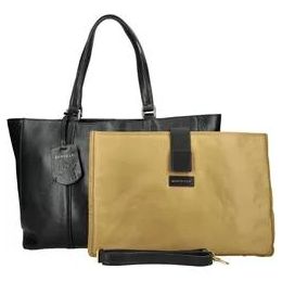 Henkeltasche Burkely "Burkely Taschen Leder", Herren, Gr. onesize, schwarz, Leder, Taschen