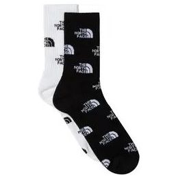 Socken The North Face "EVERYDAY CREW SOCK LOGO - 2P", Damen, Gr. S (38/40), tnf schwarz, tnf wei&szlig;, Obermaterial: 50% Baumwolle, 48% Polyester, 2% Elasthan, Socken Socken, f&uuml;r den sportlichen Alltag, sportlicher Stil, f&uuml;r Erwachsene