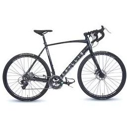 Rennrad CHILLIZ "RDB2.1" Gr. 54, schwarz, gl&auml;nzend, schwarz, Fahrr&auml;der, 54cm, 28 Zoll (71,12cm) hinten: 28 Zoll (71,12cm)