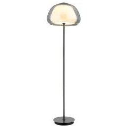 Globo LIGHTING Stehlampe "AVILA", schwarz, chromfarben, 1, &Oslash; 38cm H: 150cm, 1 Stk., Leuchten, LED Stehleuchte f&uuml;r Wohnzimmer dimmbar modern, Stehlampe