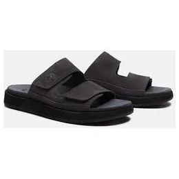 Sandale Timberland "CASCO COVE SLIDE SANDAL", Herren, Gr. 41,5, dunkelgrau suede, Leder, Schuhe Sandale, aus Timberland Premium Nubuk-Leder