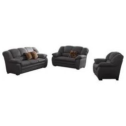 Polstergarnitur COTTA "Casino, Sofa Set, 3-2-1 Sitzer, Wohnzimmer Garnitur", fango, H:88cm T:92cm, FSC-zertifizierter Holzwerkstoff, Sitzm&ouml;bel-Sets, Sessel, 2-Sitzer, 2,5-Sitzer, hohe R&uuml;ckenlehne