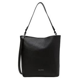 Marc O'Polo Umh&auml;ngetasche MARC O'POLO "mit gro&szlig;em Zipper-Mittelfach", Damen, Gr. B/H/T: 35cm x 34cm x 10cm, schwarz, Leder, unifarben, Taschen Umh&auml;ngetasche