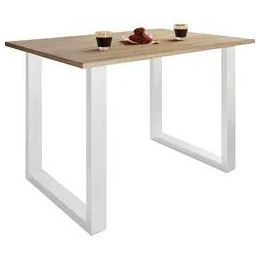Esstisch Vcm "Premium Holz Esstisch K&uuml;chentisch Xona U 140x50", braun (wei&szlig;, sonoma, eiche), B:140cm T:50cm, Tische, Esstisch