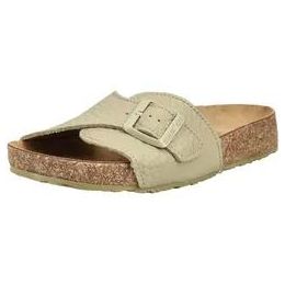 Pantolette Haflinger "Haflinger Pantoletten Leder", Herren, Gr. 38, beige, Leder, Schuhe Pantolette