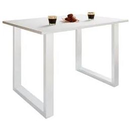 Esstisch Vcm "Premium Holz Esstisch K&uuml;chentisch Xona U 110x50", wei&szlig; (wei&szlig;, wei&szlig;), B:110cm T:50cm, Tische, Esstisch