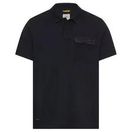 Poloshirt Camel Active, Herren, Gr. XL, schwarz navy, Piqu&eacute;, Obermaterial: 100% Baumwolle, unifarben, normal h&uuml;ftbedeckend, Rundhals, B&uuml;ndchen, Shirts, mit Brusttasche