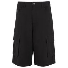 Cargoshorts Karl Kani "Karl Kani Og Baggy Twill Shorts", Herren, Gr. M, US-Gr&ouml;&szlig;en, schwarz, 100% Baumwolle, unifarben, relaxed fit, Hosen