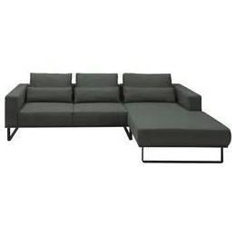 Ecksofa Musterring "JustB PM100", anthrazit, B:292cm H:88cm T:185cm, 100% Polyester, Sofas, Ecksofa, Mit schwarzen Metallkufen und 292 cm Breite - 6 Farben w&auml;hlbar
